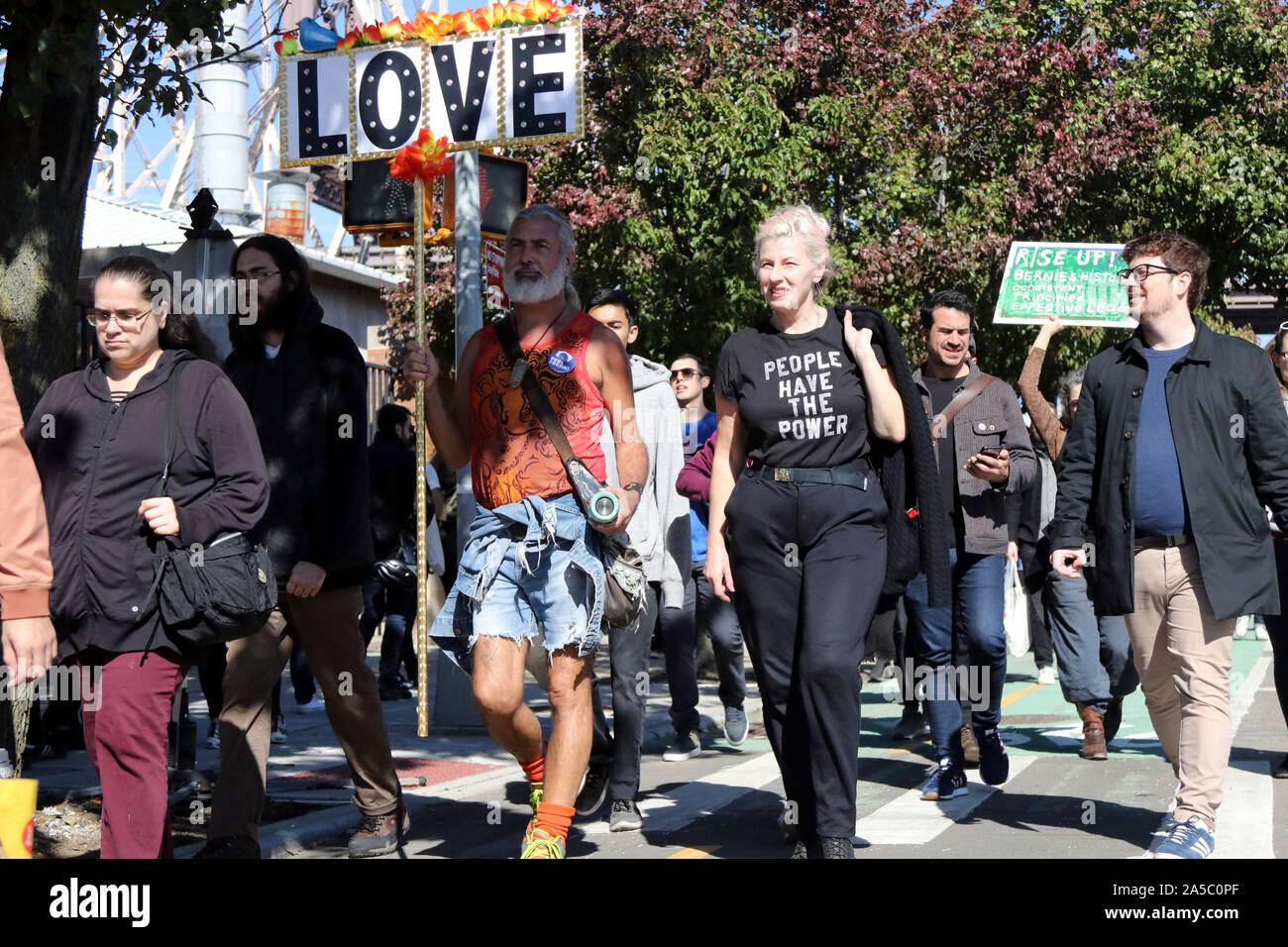 Bernie Is Back Rally, New York, USA Stock Photo - Alamy