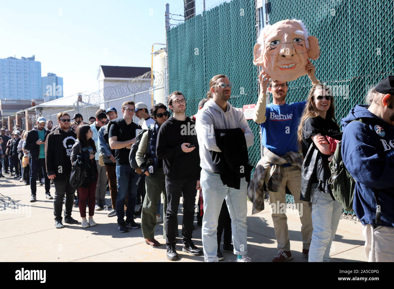 Bernie Is Back Rally, New York, USA Stock Photo - Alamy