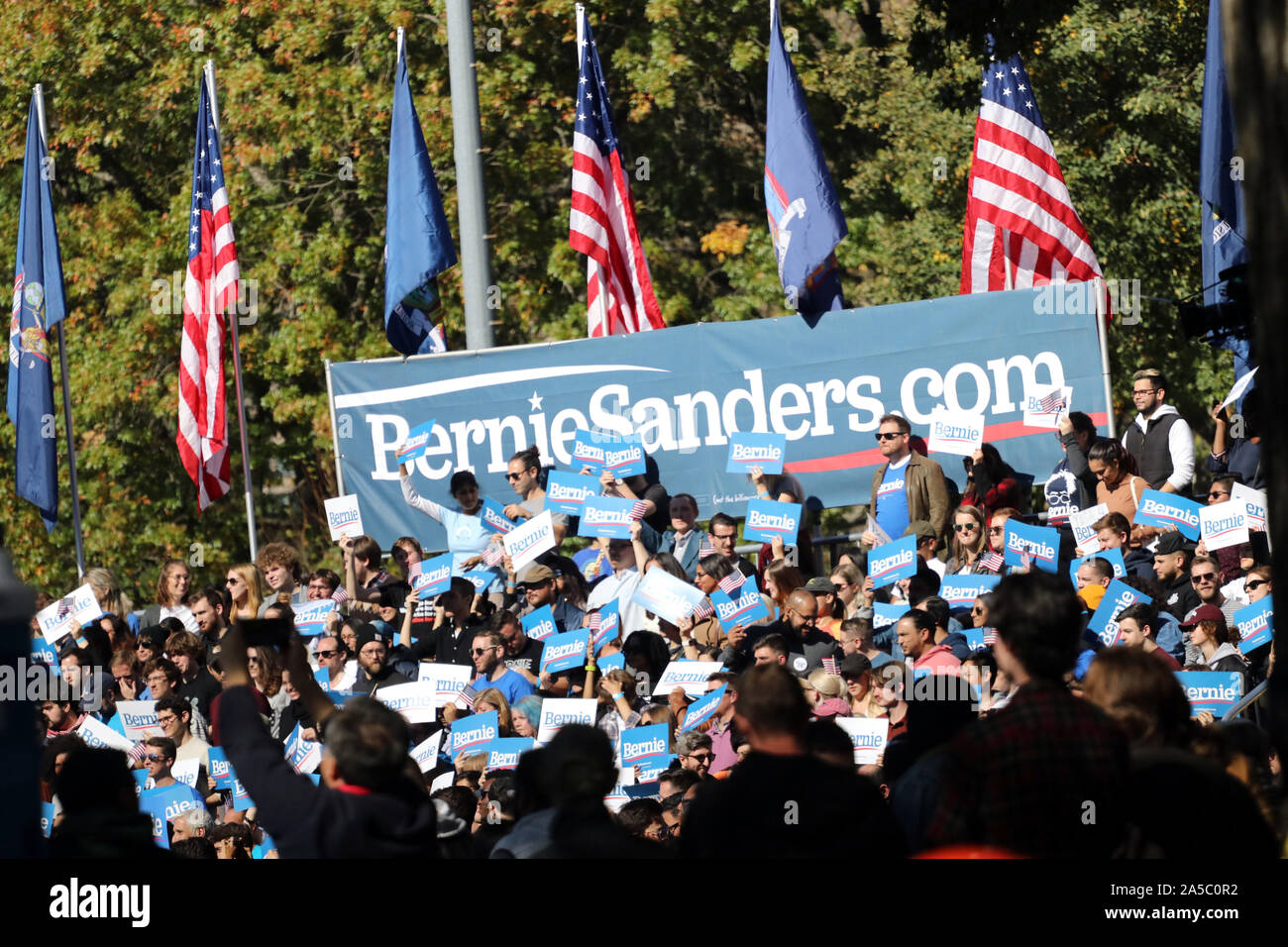 Bernie Is Back Rally, New York, USA Stock Photo - Alamy