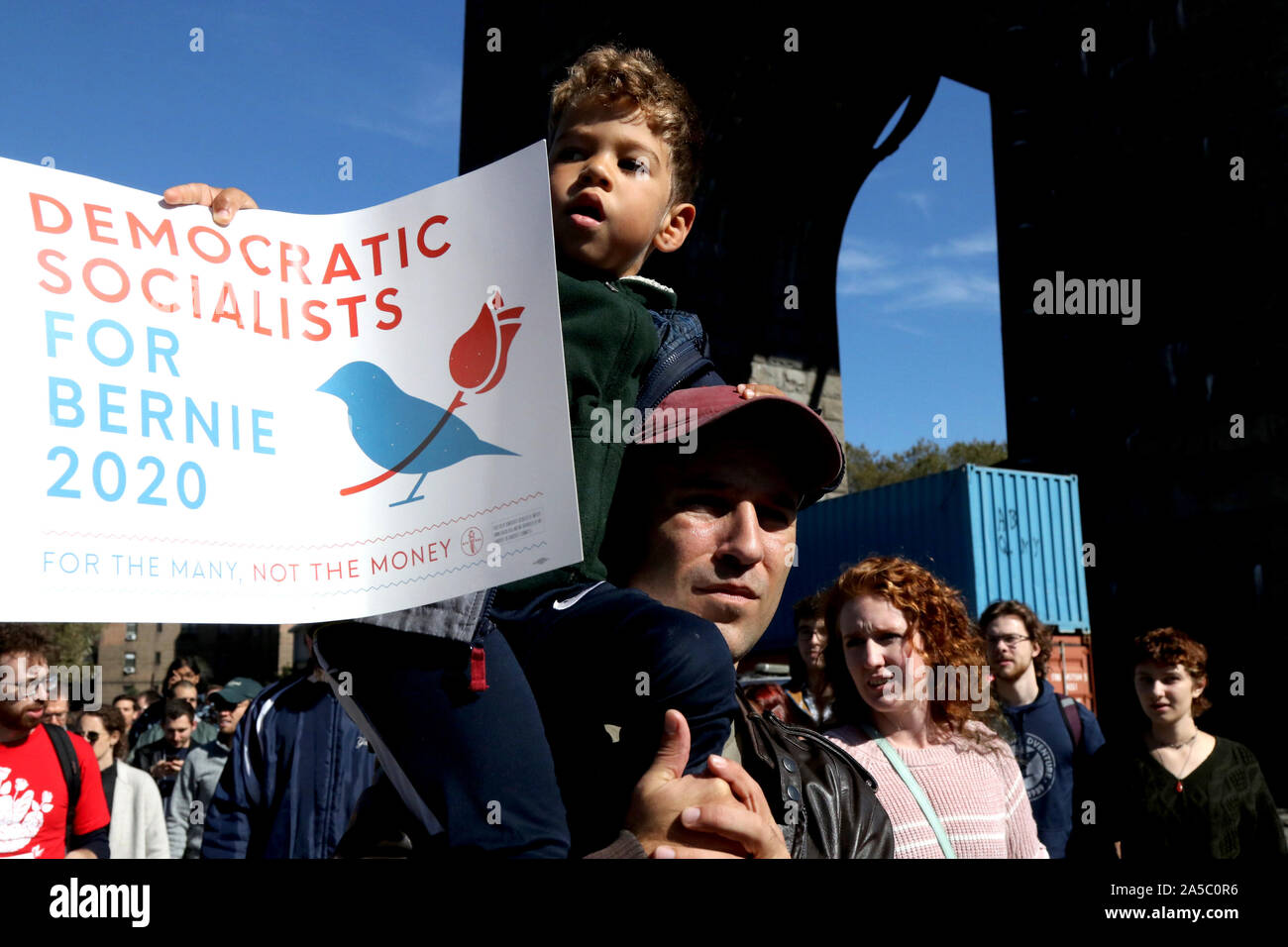 Bernie Is Back Rally, New York, USA Stock Photo - Alamy