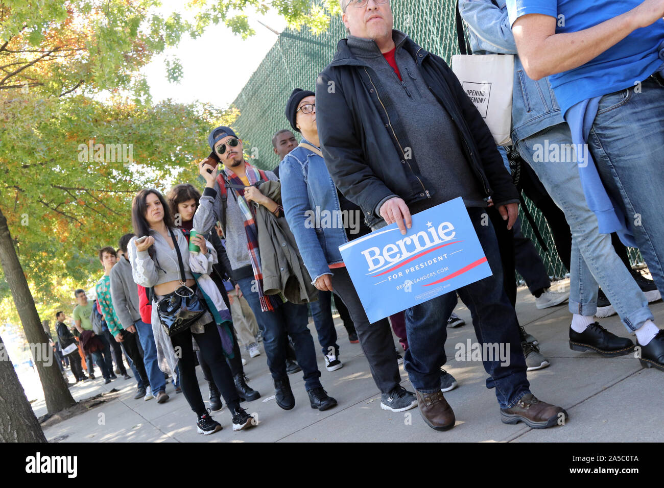 Bernie Is Back Rally, New York, USA Stock Photo - Alamy