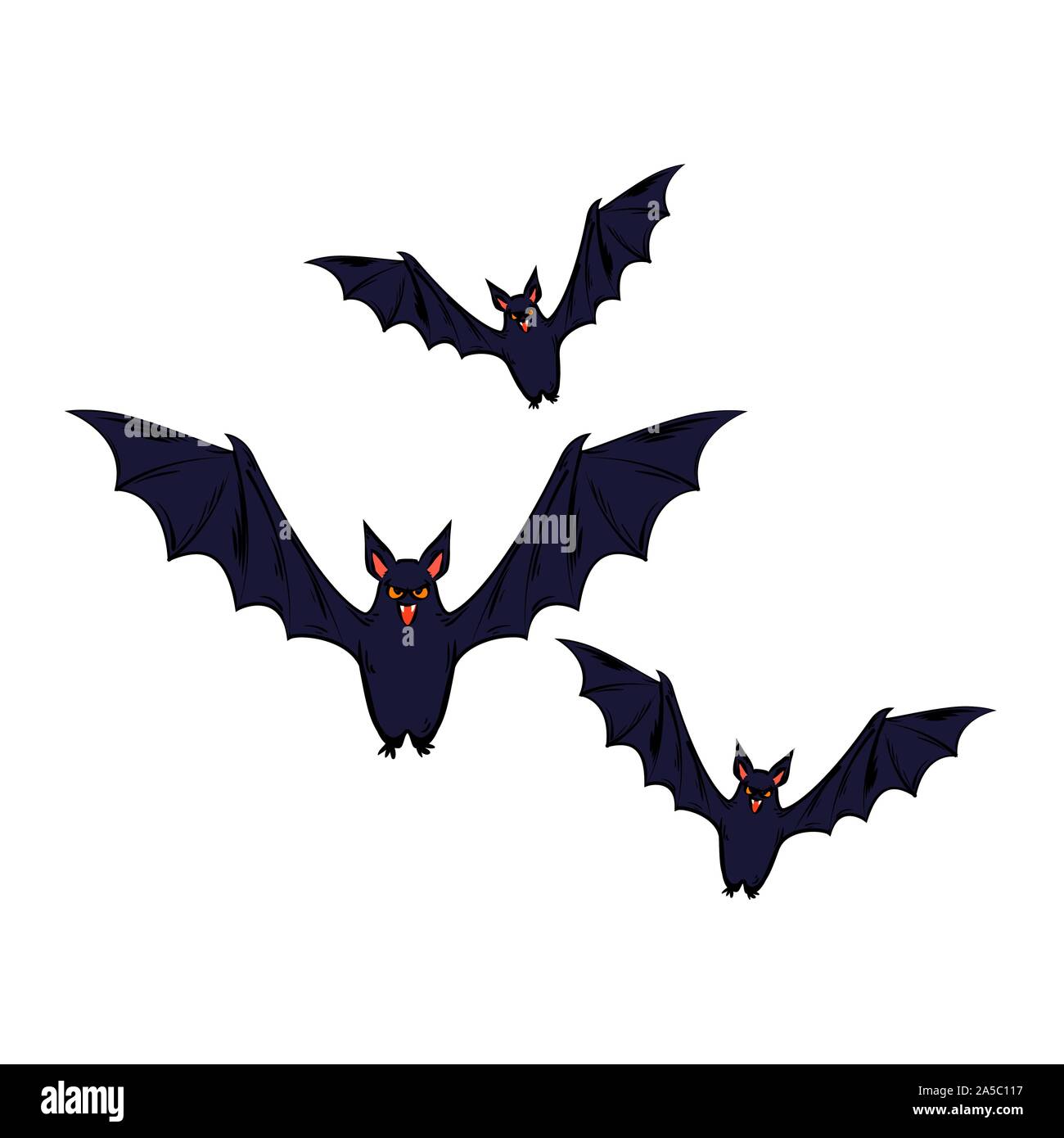 bats flying halloween style pop art Stock Vector Image & Art - Alamy