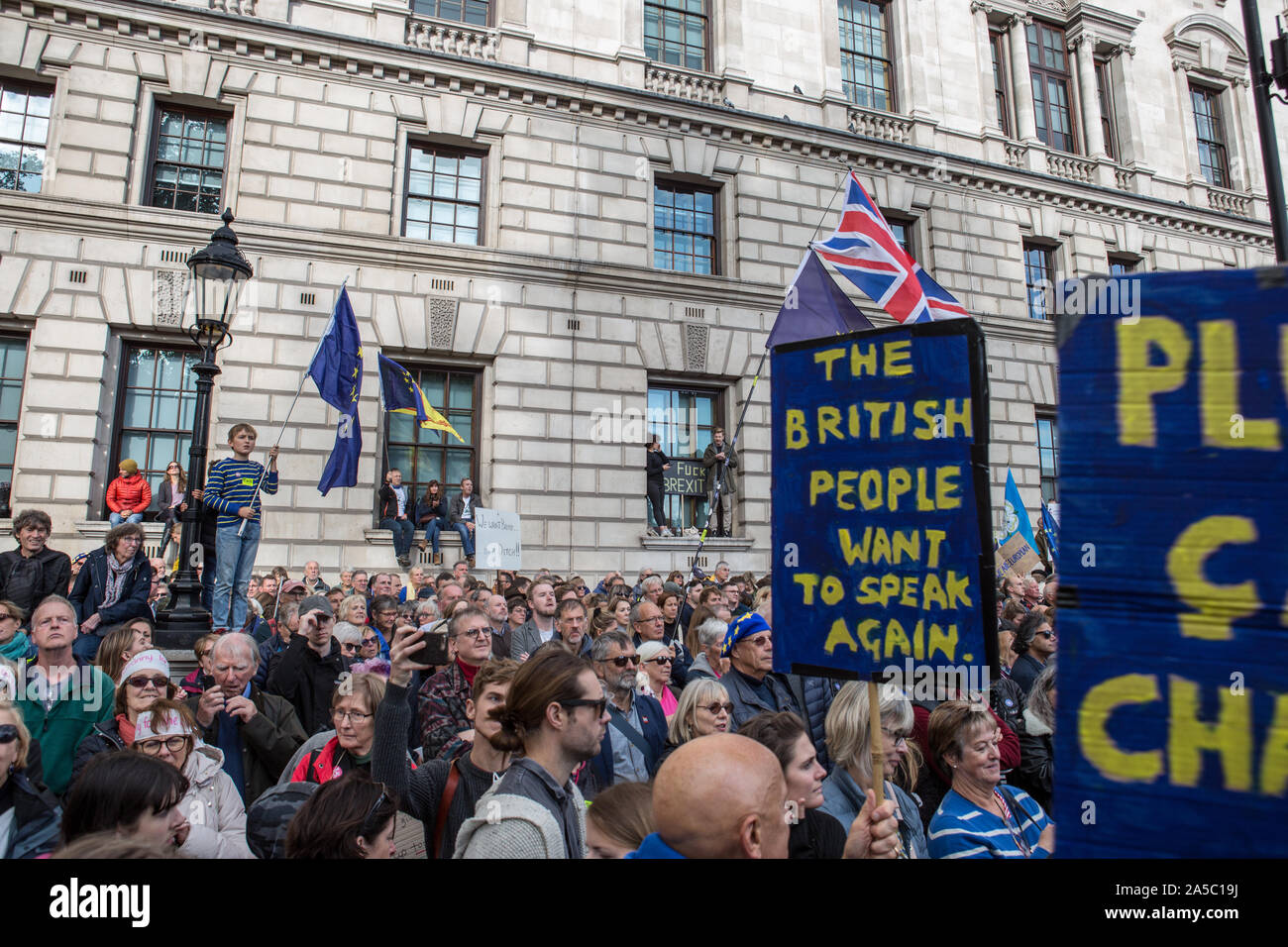 Historic Brexit day 19 Oct London Stock Photo - Alamy
