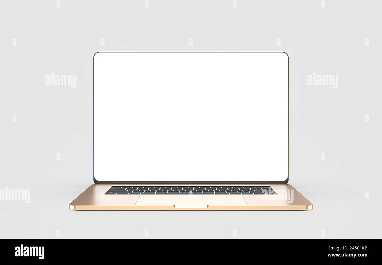 Set of laptops, templates on a gray background. Model, modern design ...