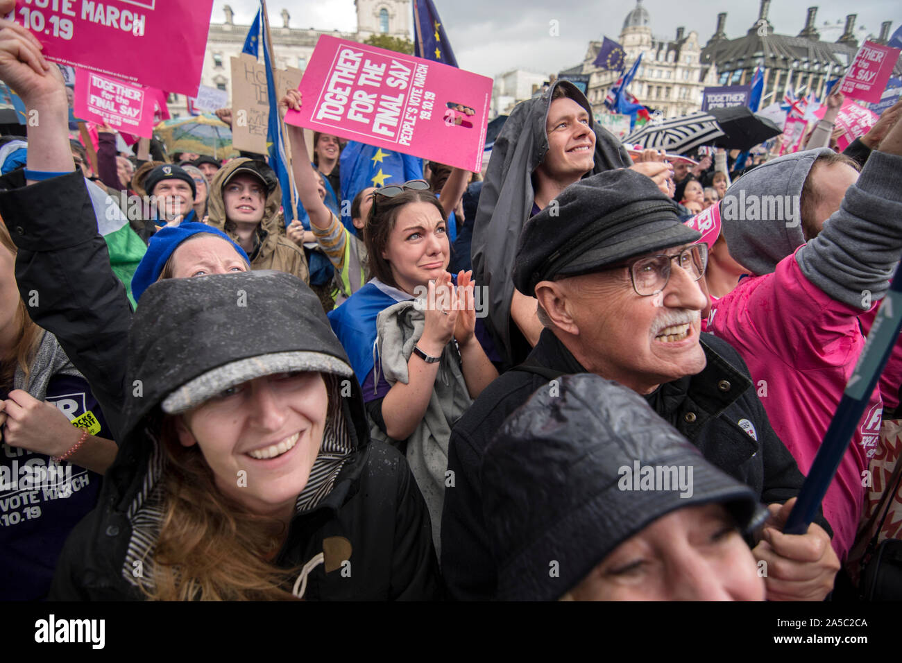 The peoples vote protest, 19 October 2019, Parliament square London ...