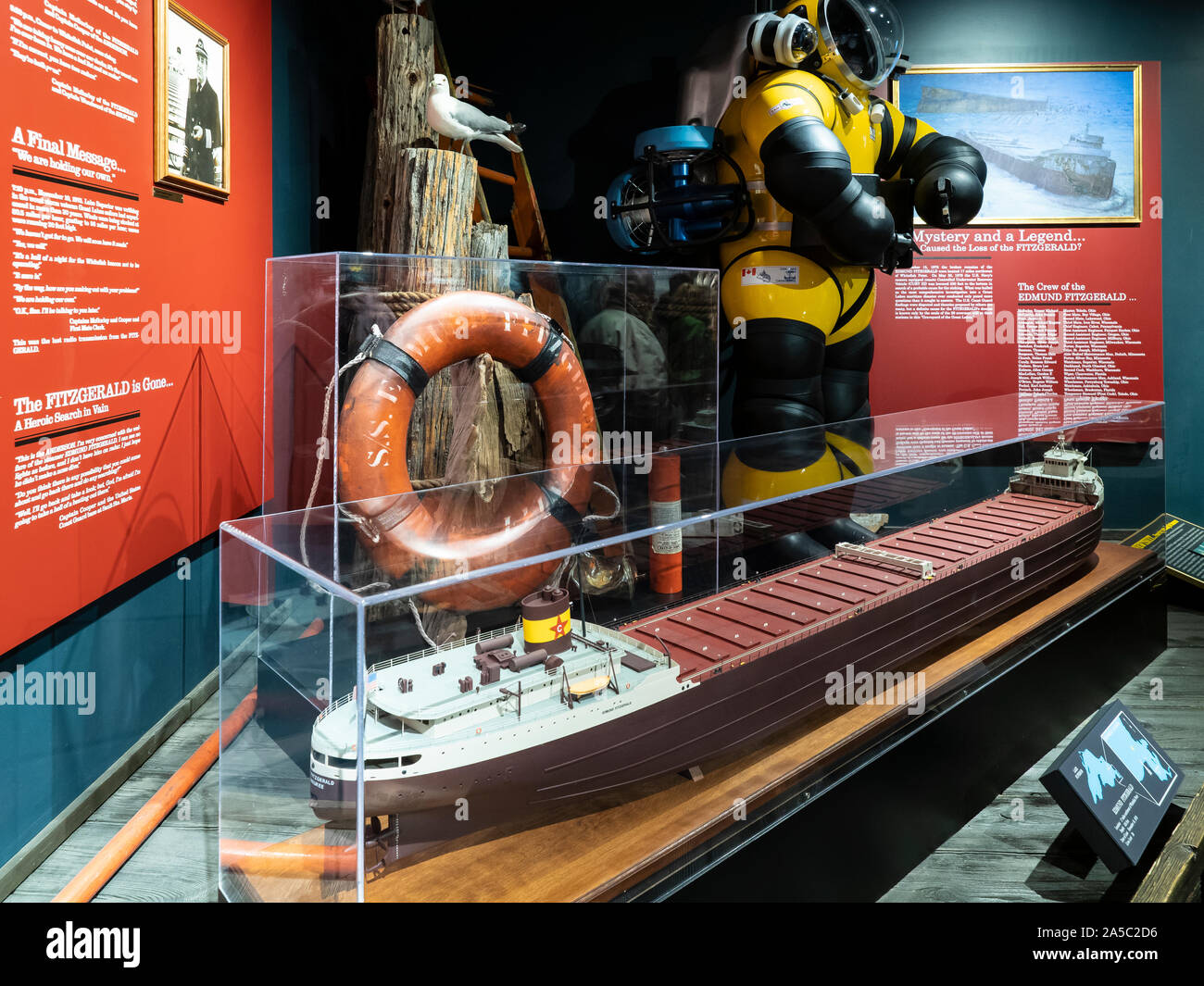 Model of the Edmund Fitzgerald, Great Lakes Shipwreck Museum, Paradise ...