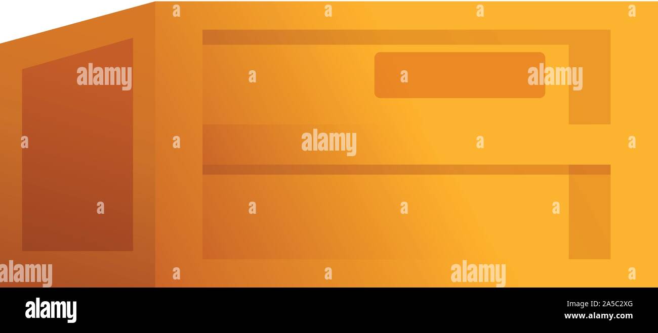 Stock wood box icon. Cartoon of stock wood box vector icon for web ...