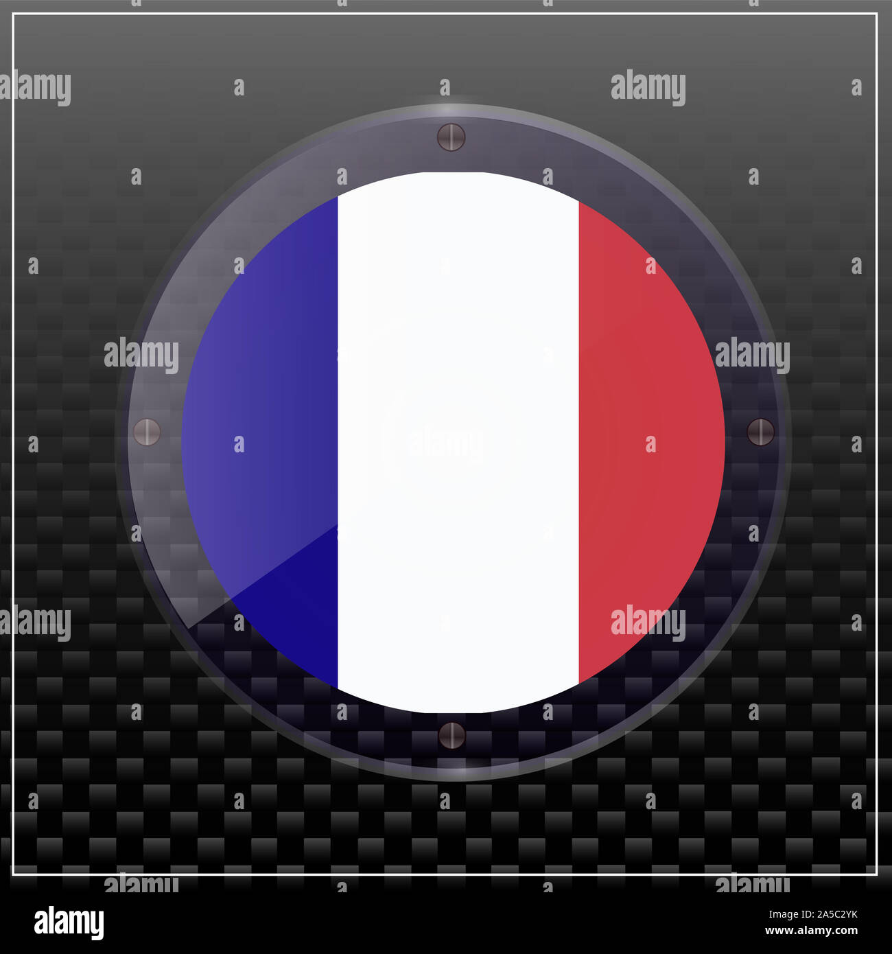 Banner illustration with flag. Bright banner with flag of France. Happy ...