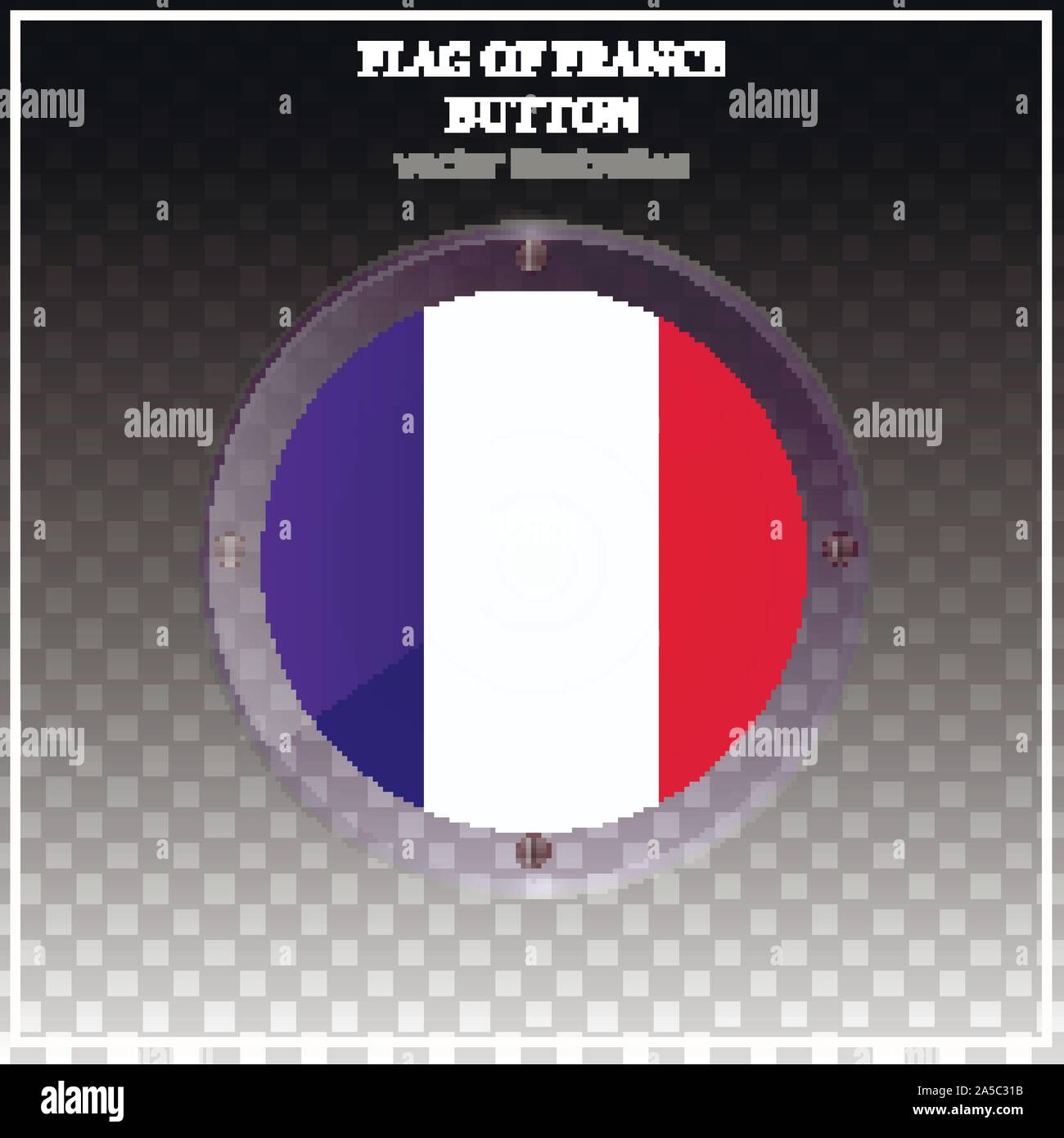 Banner illustration with flag. Bright banner with flag of France. Happy ...