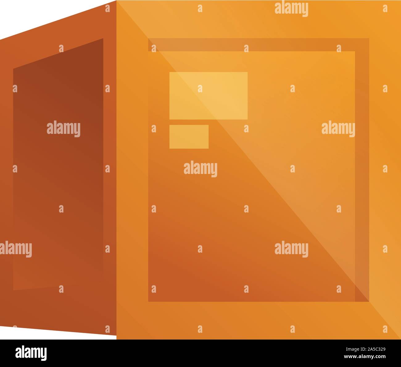 Cube parcel box icon. Cartoon of cube parcel box vector icon for web ...