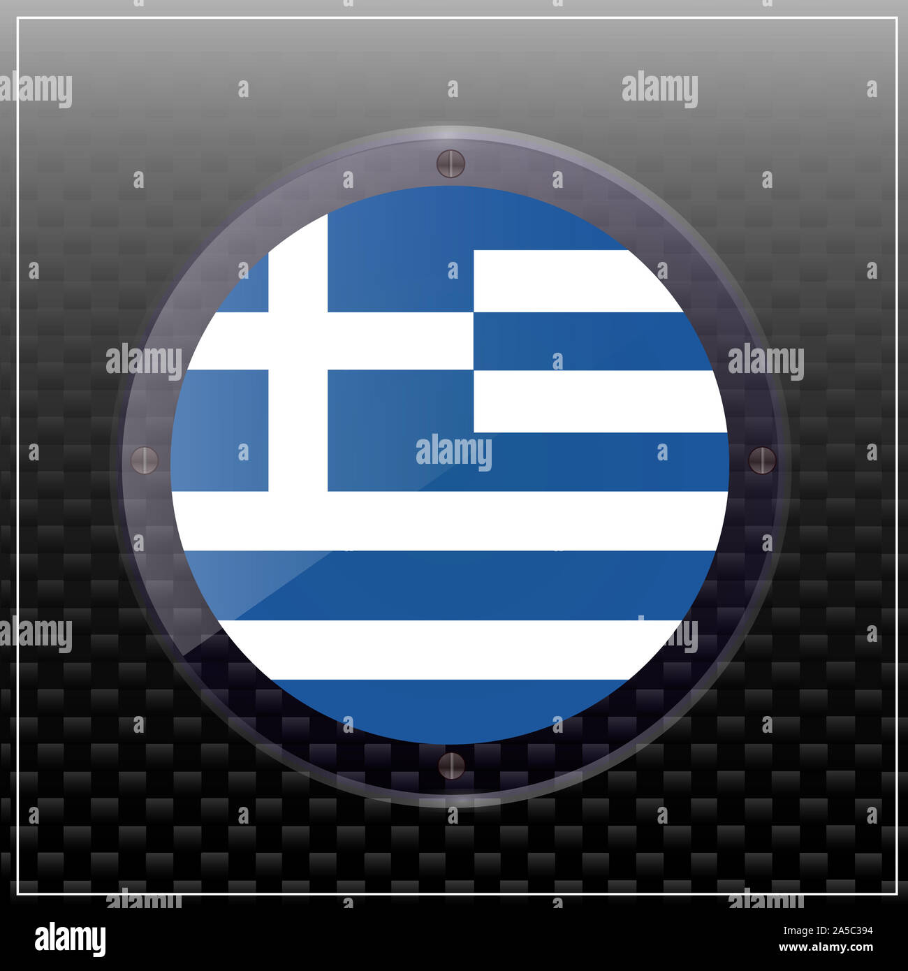 Button transparent with flag of Greece. Colorful illustration with flag ...