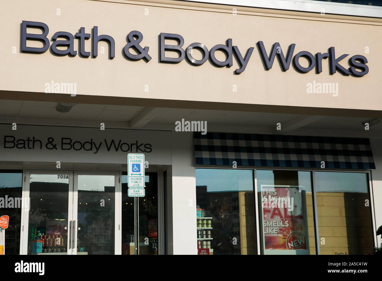 A logo sign outside of a Bath & Body Works retail store location in Greensboro, North Carolina ...
