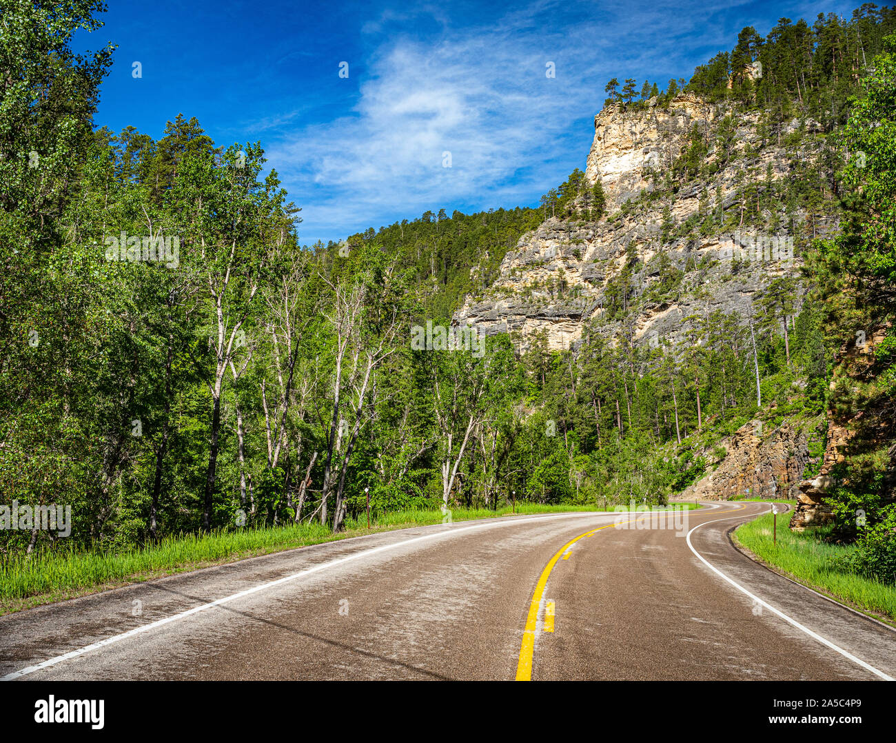 Spearfish Canyon Scenic Byway features thousand-foot-high limestone ...