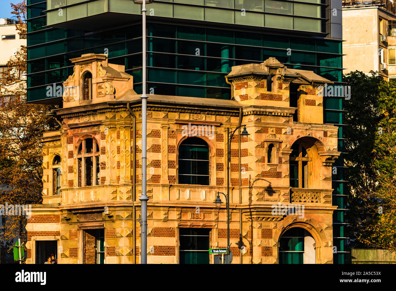 The modern building of the Union of Romanian Architects in downtown ...