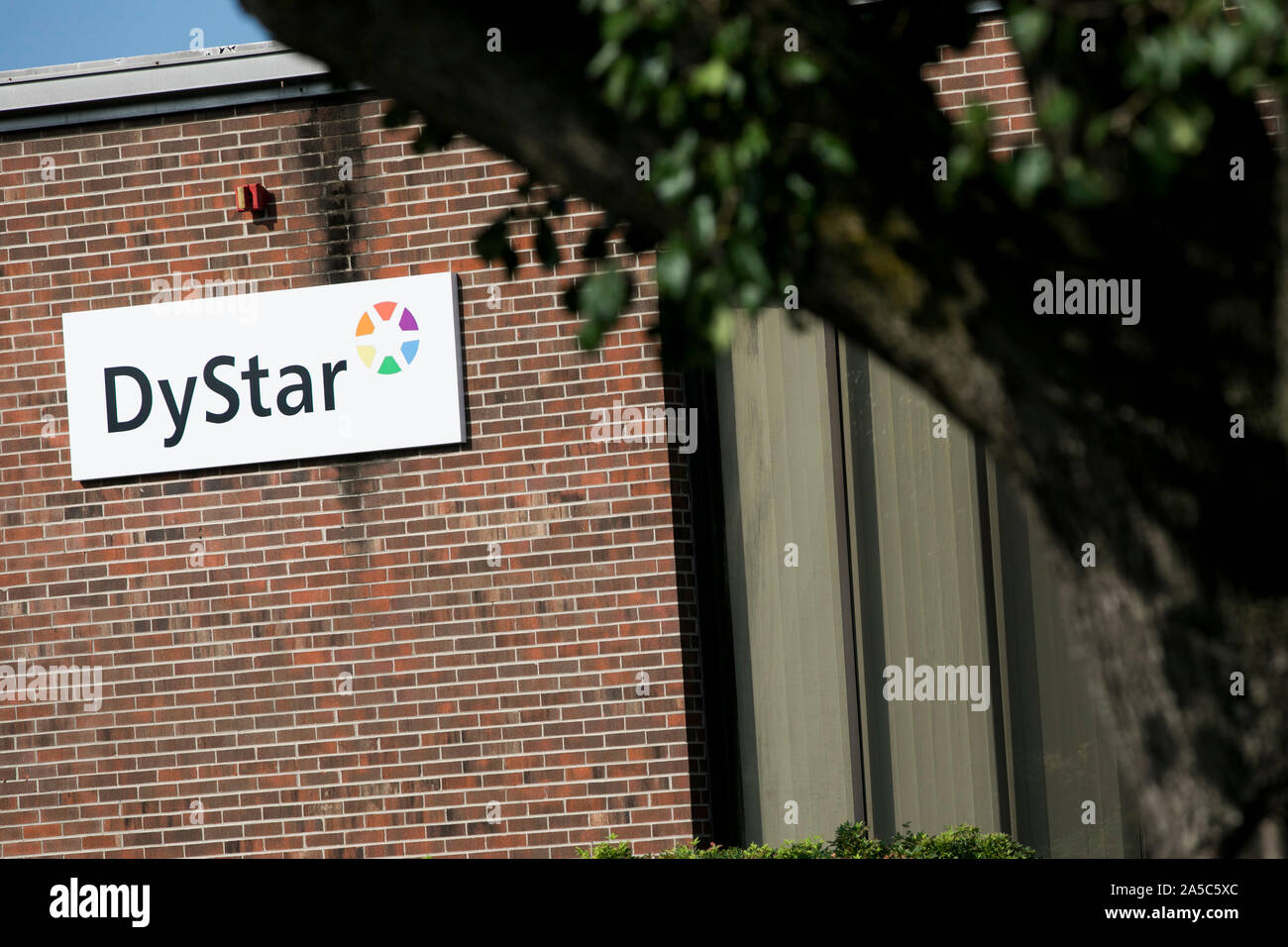 A logo sign outside of a facility occupied by DyStar in Reidsville ...