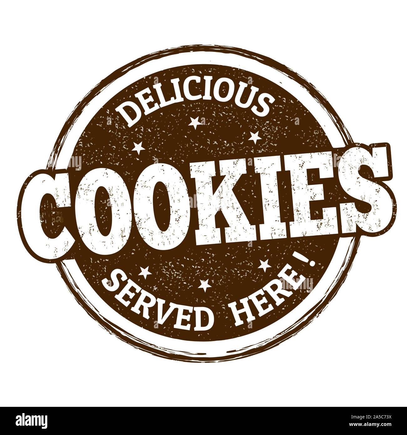 Cookies sign or stamp on white background, vector illustration Stock ...