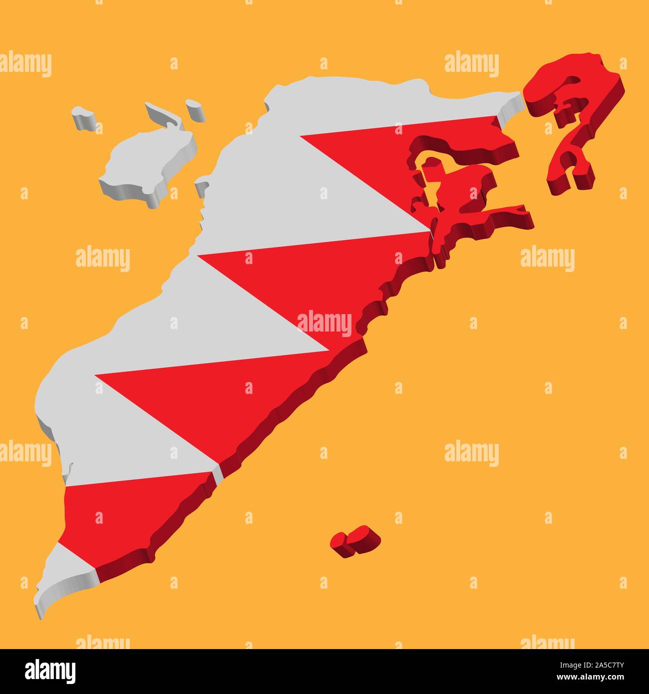 3D Bahrain Map Flag Vector illustration eps 10 Stock Vector Image & Art ...