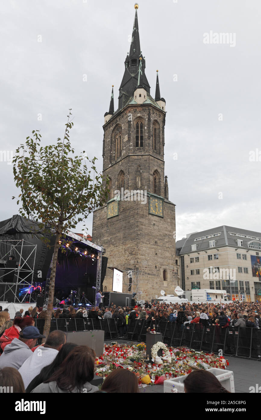 Halle Saale Germany on 19 Oct 2019: HalleZusammen Concert in memory of ...