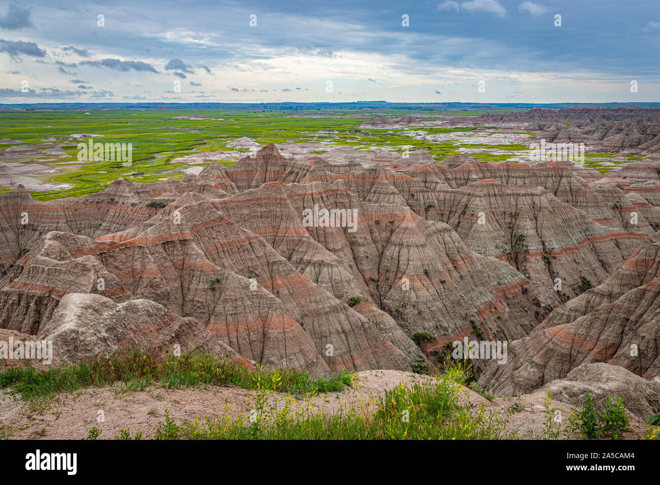 Badlands National Park is located in southwestern South Dakota, featuring nearly 400 square ...
