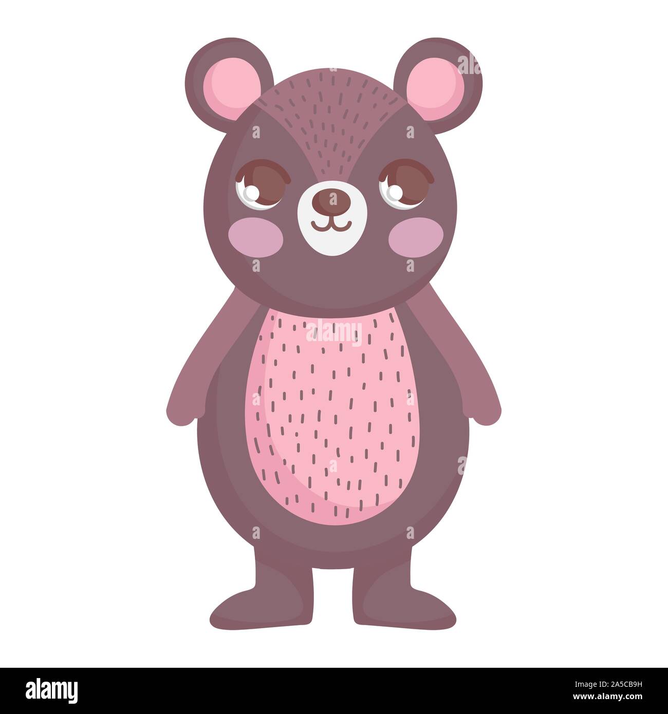 cute brown bear character cartoon vector illustration Stock Vector ...