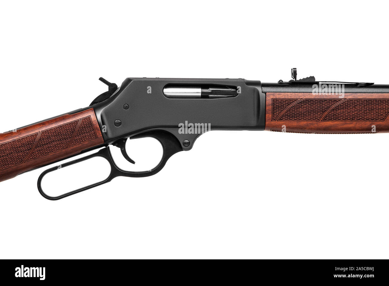 Old American wild west rifle isolated on white background Stock Photo ...