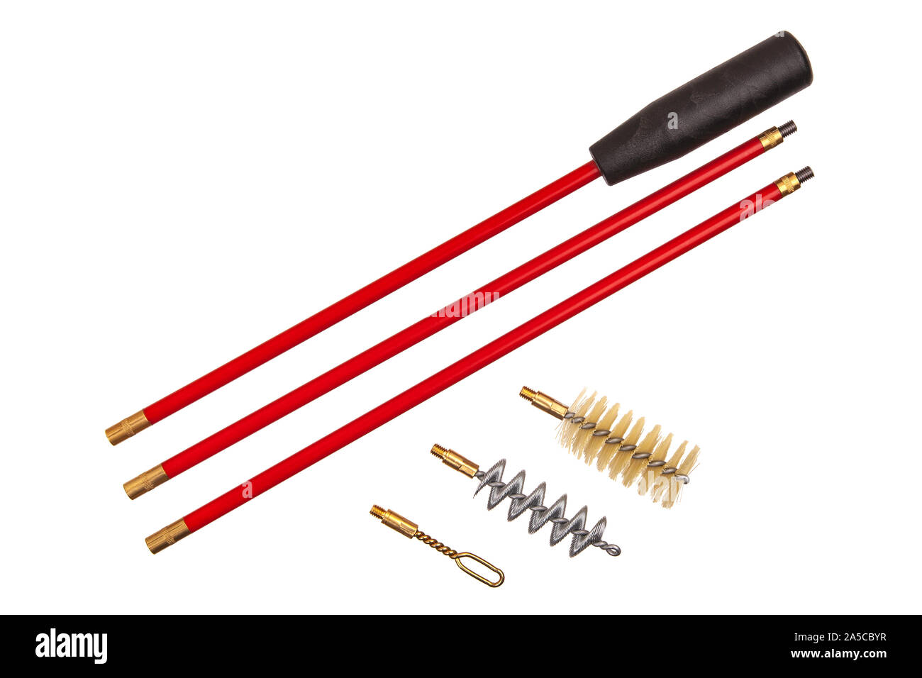 Ramrod for gun cleaning isolated on white background Stock Photo - Alamy