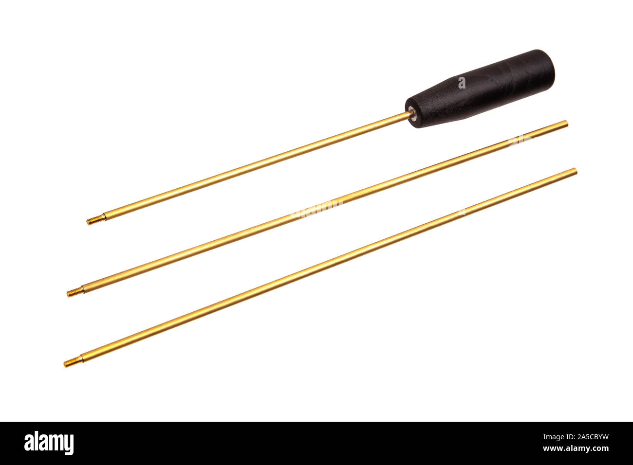 Ramrod for gun cleaning isolated on white background Stock Photo - Alamy