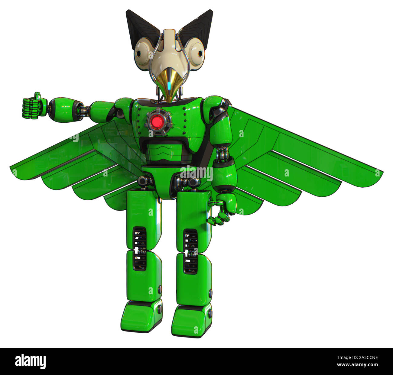 Mech containing elements: bird skull head, bone skull eye holes ...