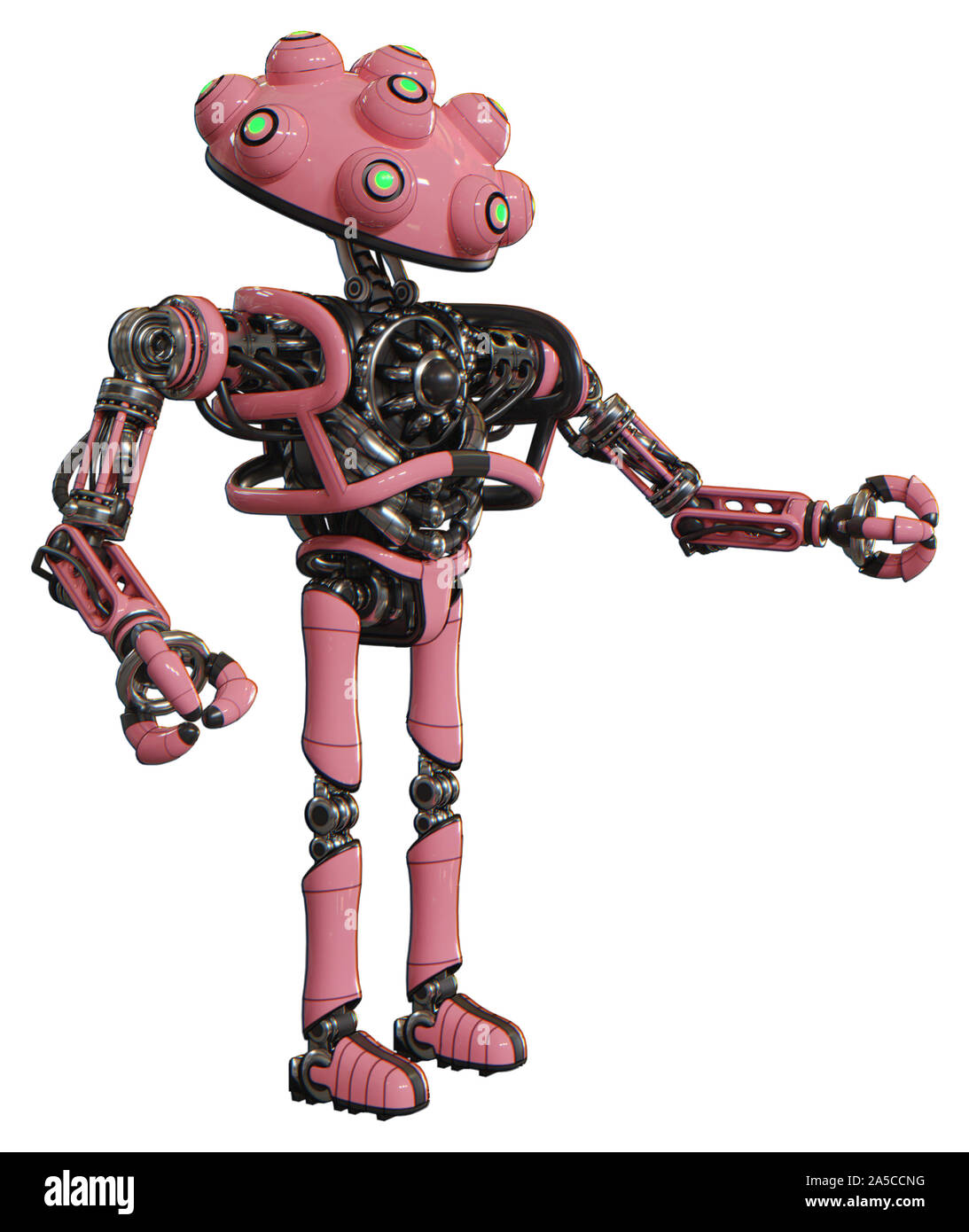 Robot containing elements: techno multi-eyed domehead design, heavy ...