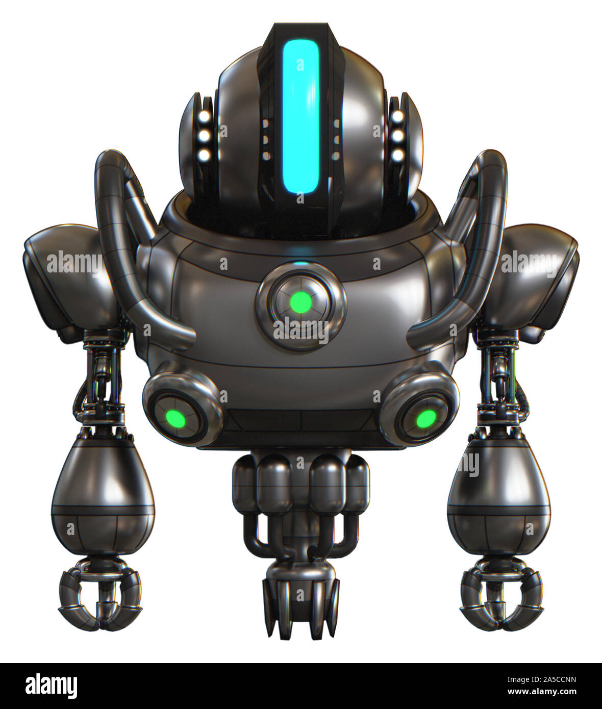 Automaton containing elements: round head, large vertical visor, head ...