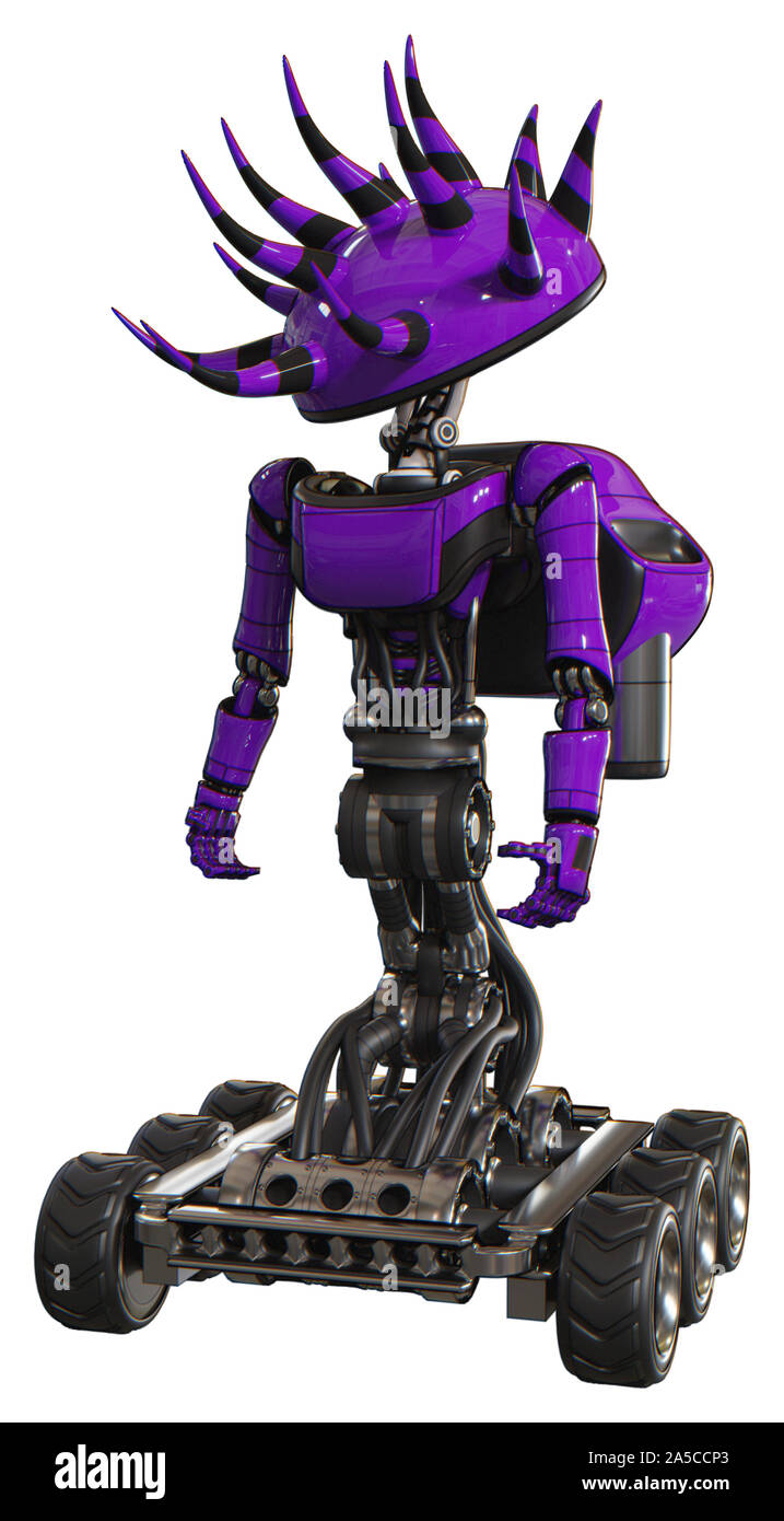 Cyborg containing elements: black and white anemone dome head, light ...