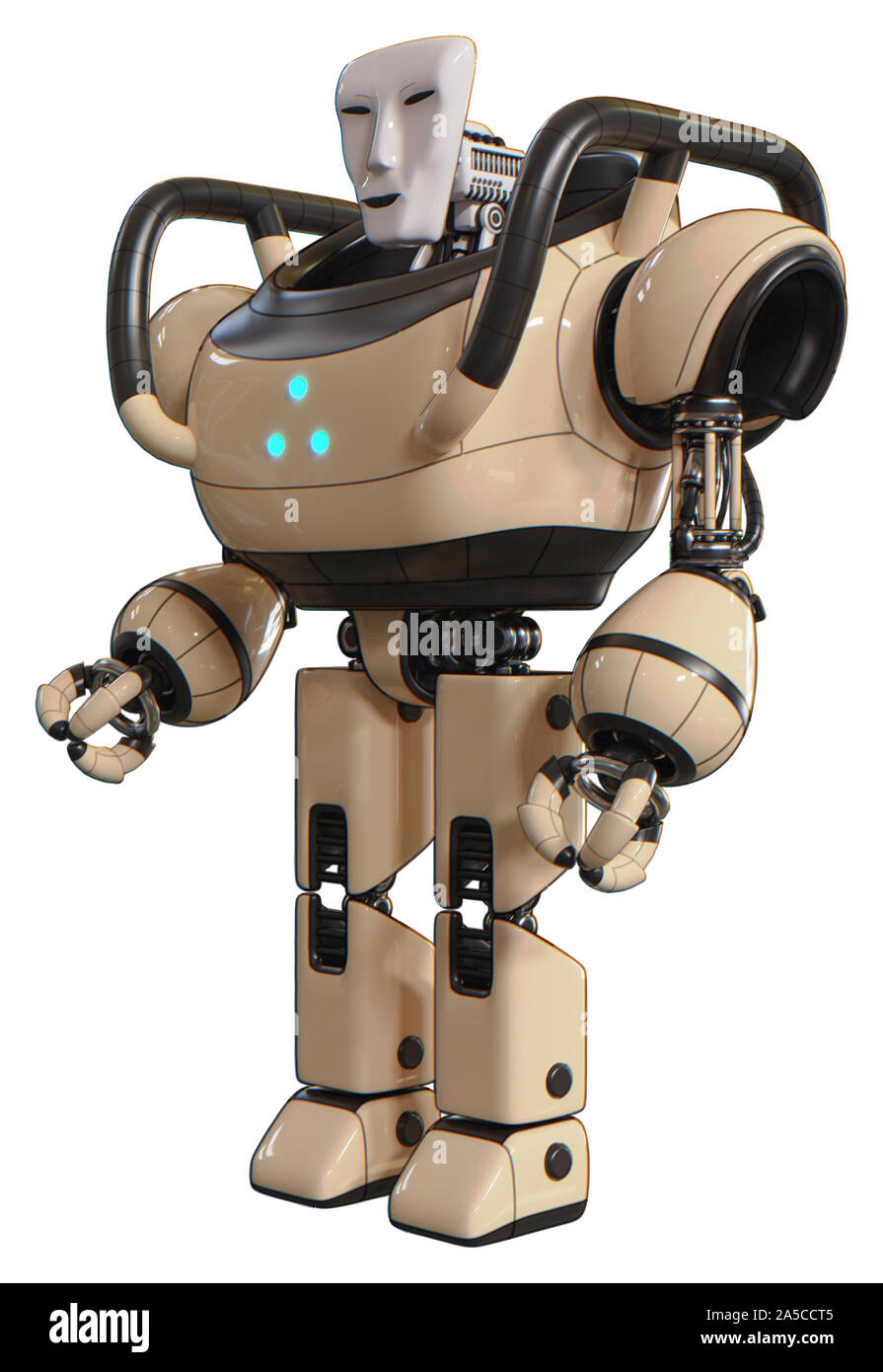 Droid containing elements: humanoid face mask, heavy upper chest ...