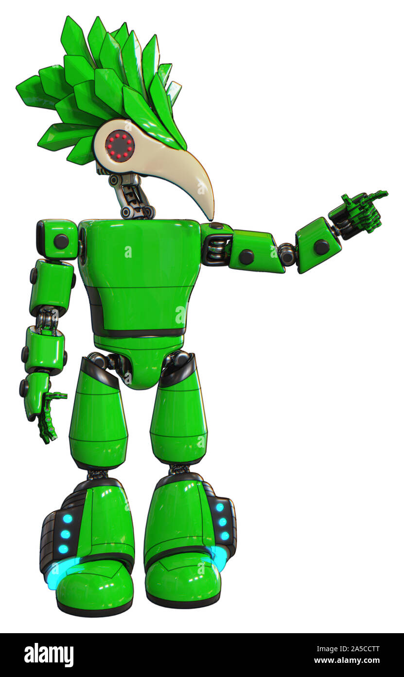 Bot containing elements: bird skull head, red led circle eyes, bird ...