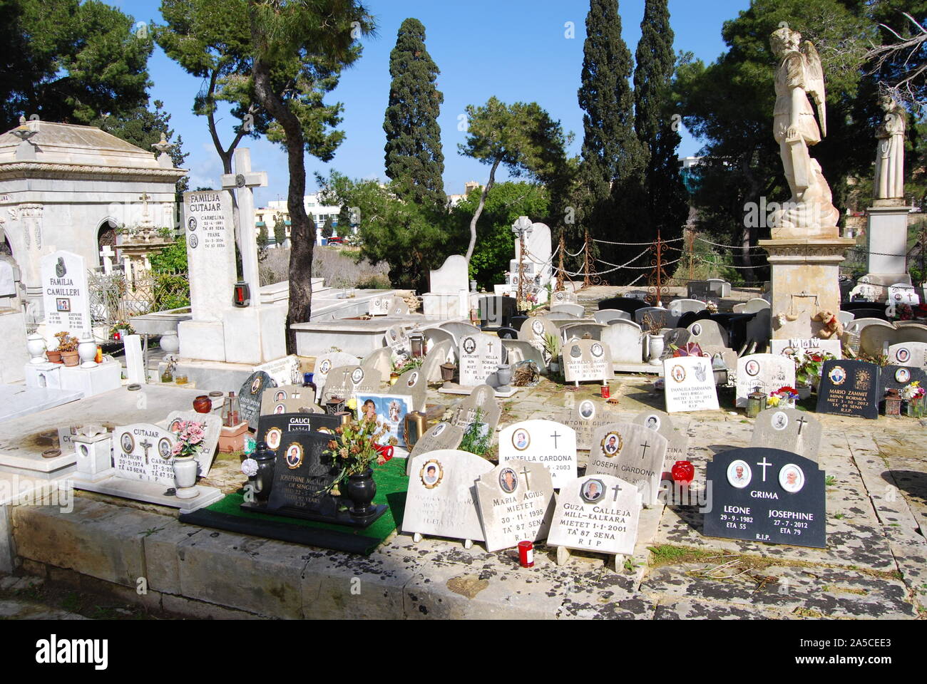 Marsa Cemetery, Malta Stock Photo - Alamy