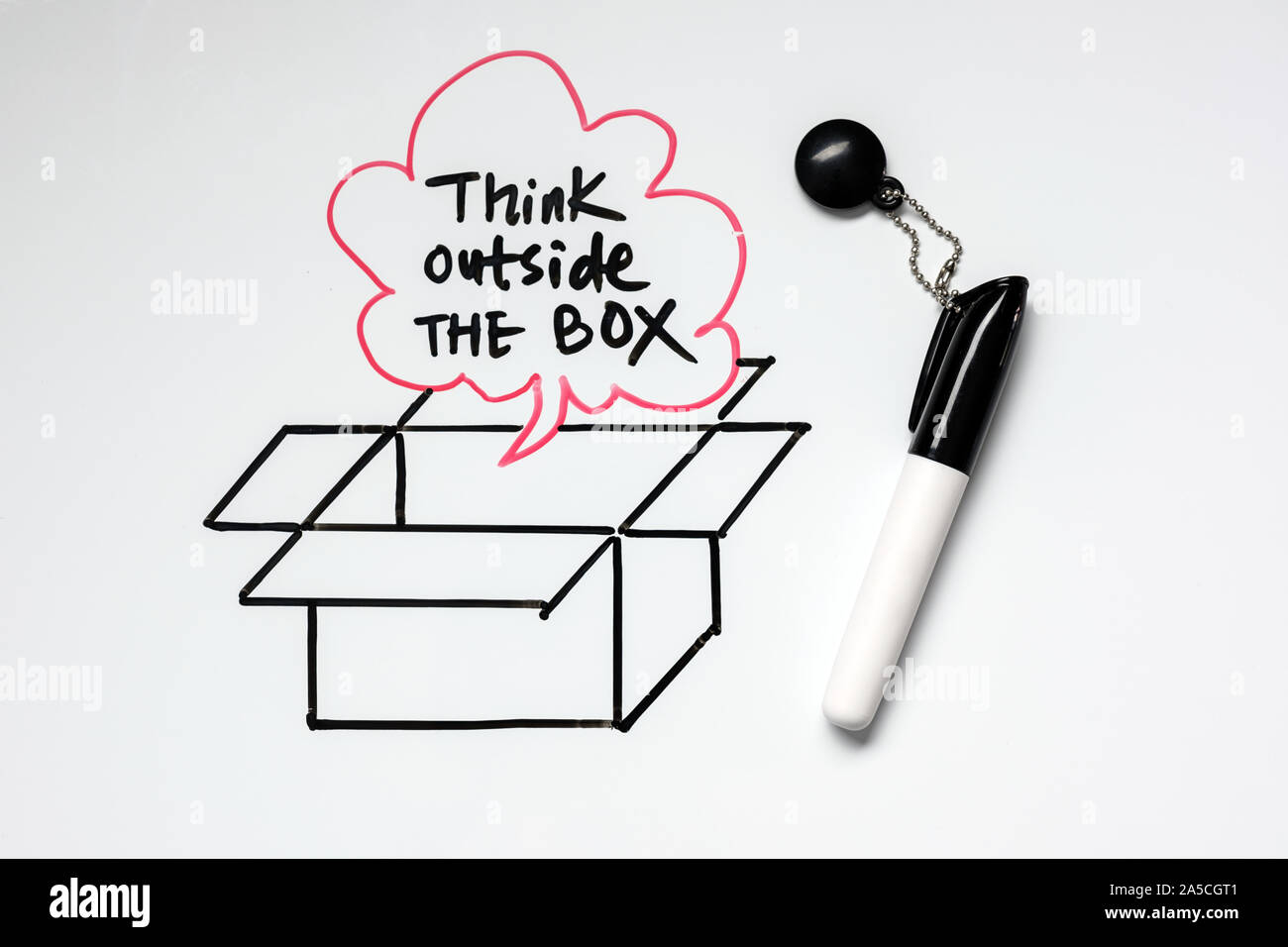 Think outside the box hi-res stock photography and images - Alamy