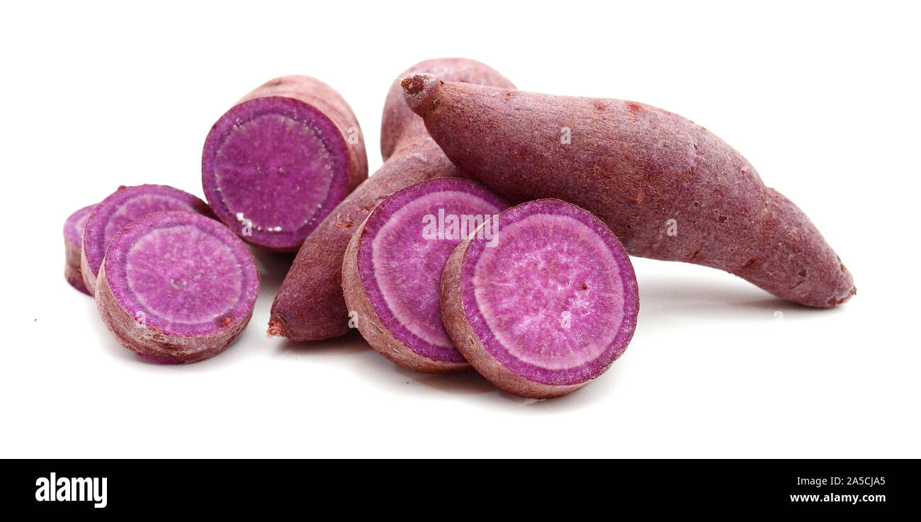 Sweet potatoes yams uncooked raw Cut Out Stock Images & Pictures - Alamy