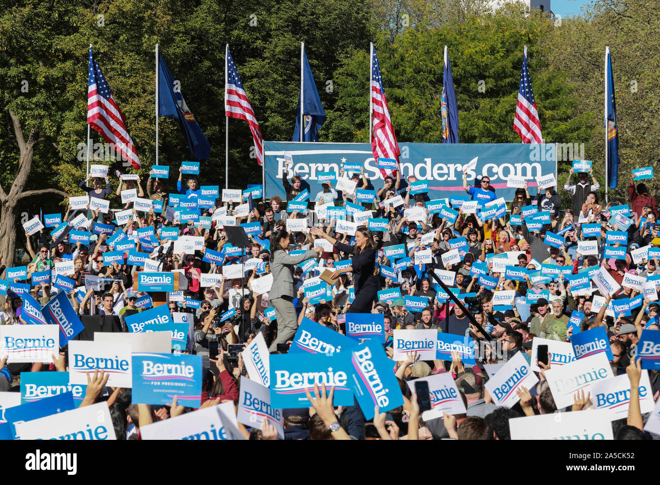 Queensbridge Park, Queens, New York, USA - October 19, 2019: huge ...