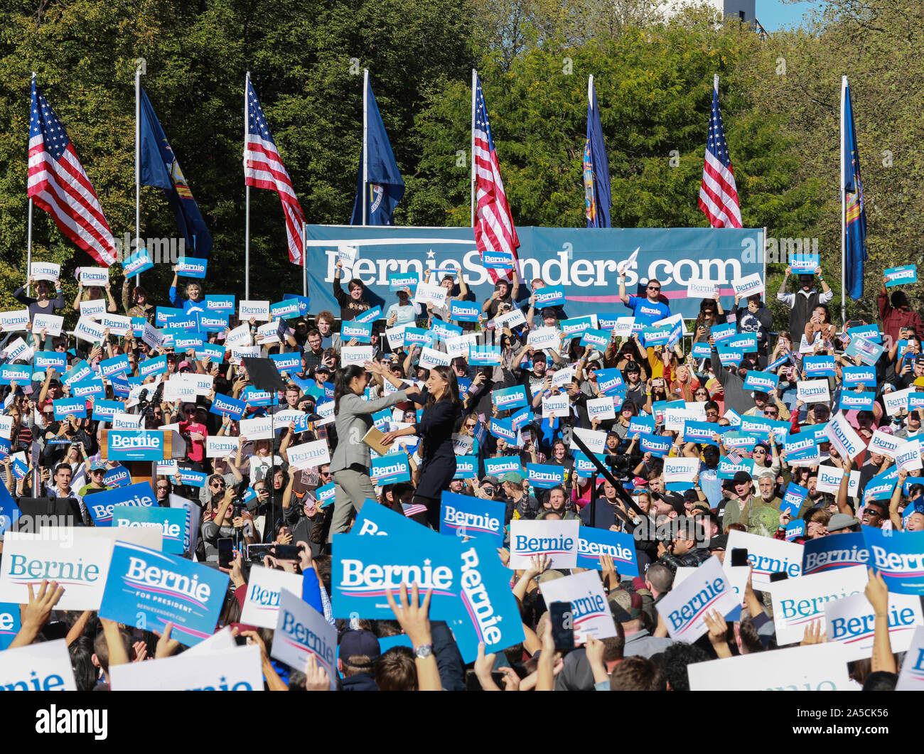Queensbridge Park, Queens, New York, USA - October 19, 2019: huge ...
