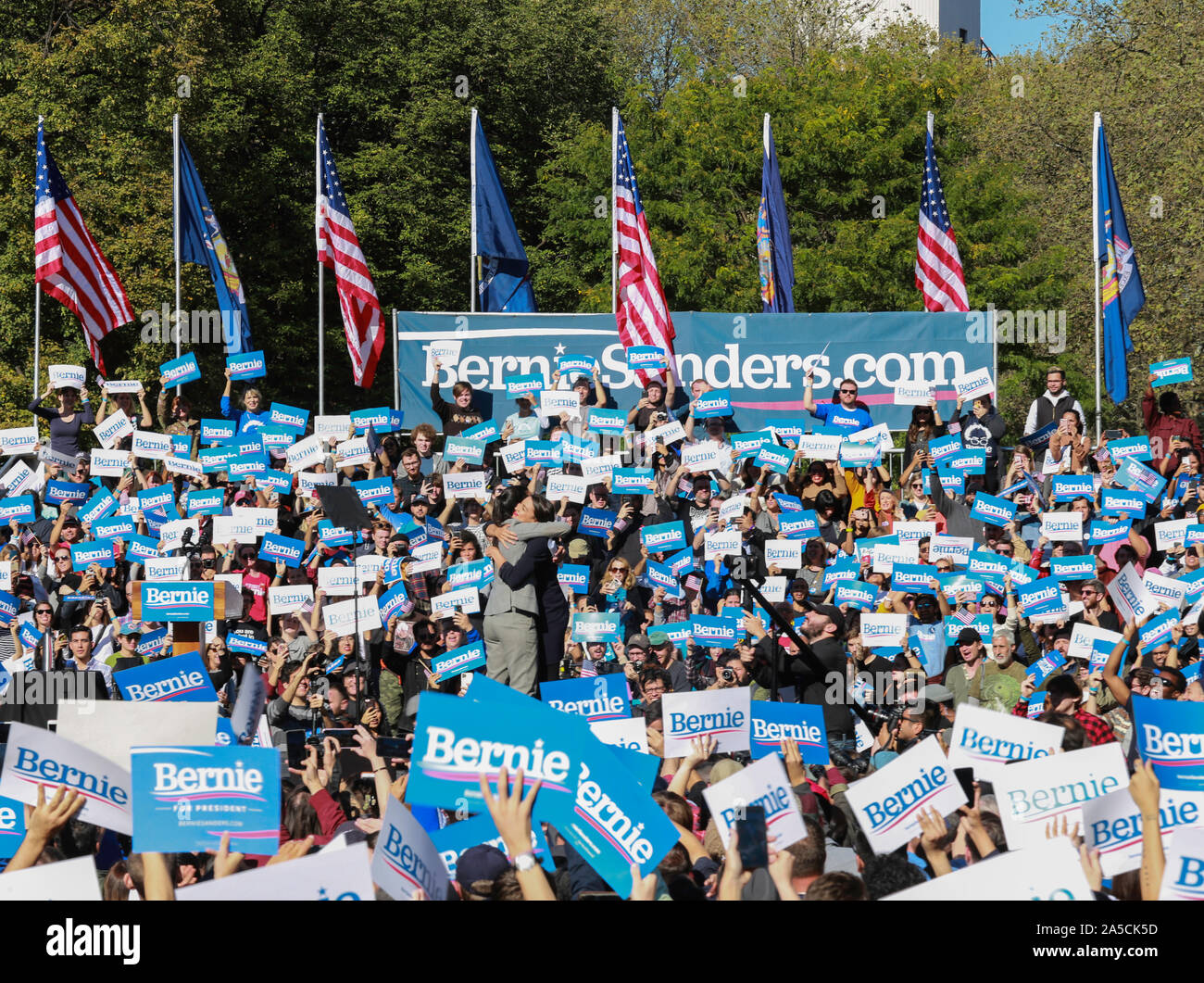 Queensbridge Park, Queens, New York, USA - October 19, 2019: huge ...