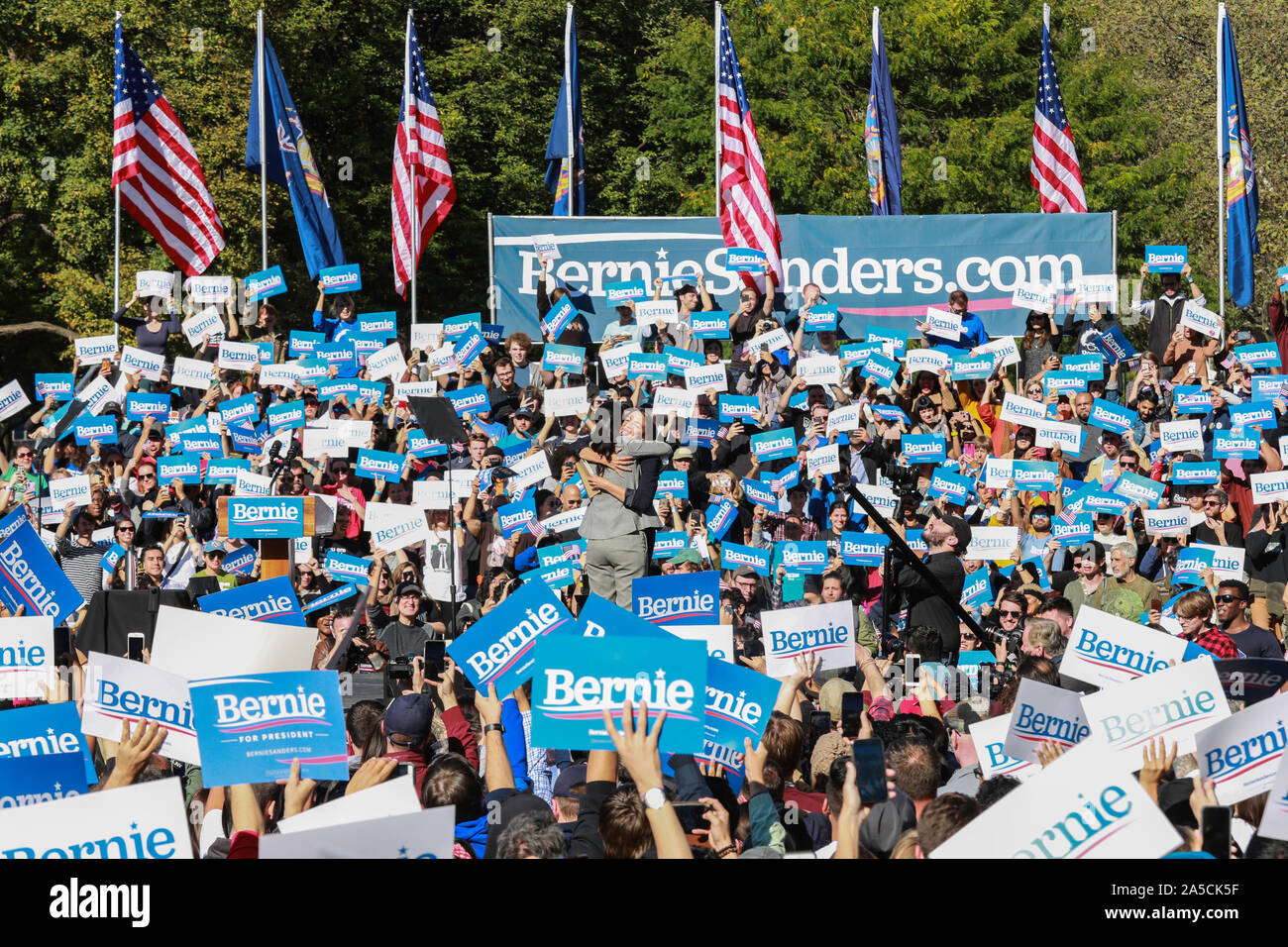 Queensbridge Park, Queens, New York, USA - October 19, 2019: huge ...