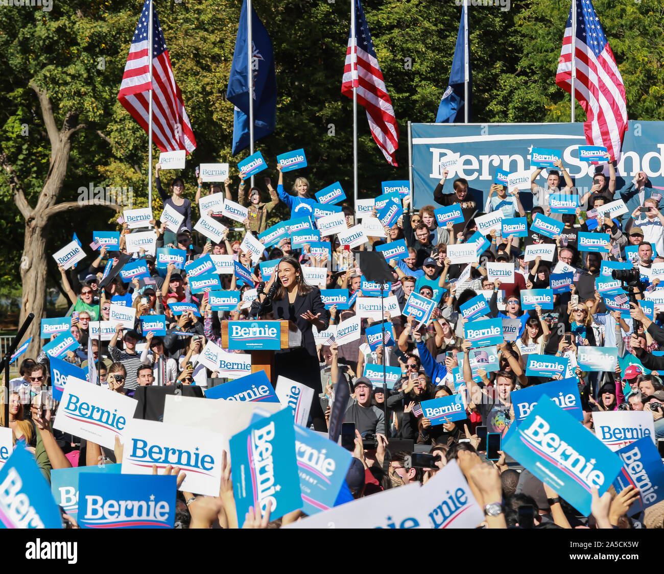 Queensbridge Park, Queens, New York, USA - October 19, 2019: huge ...