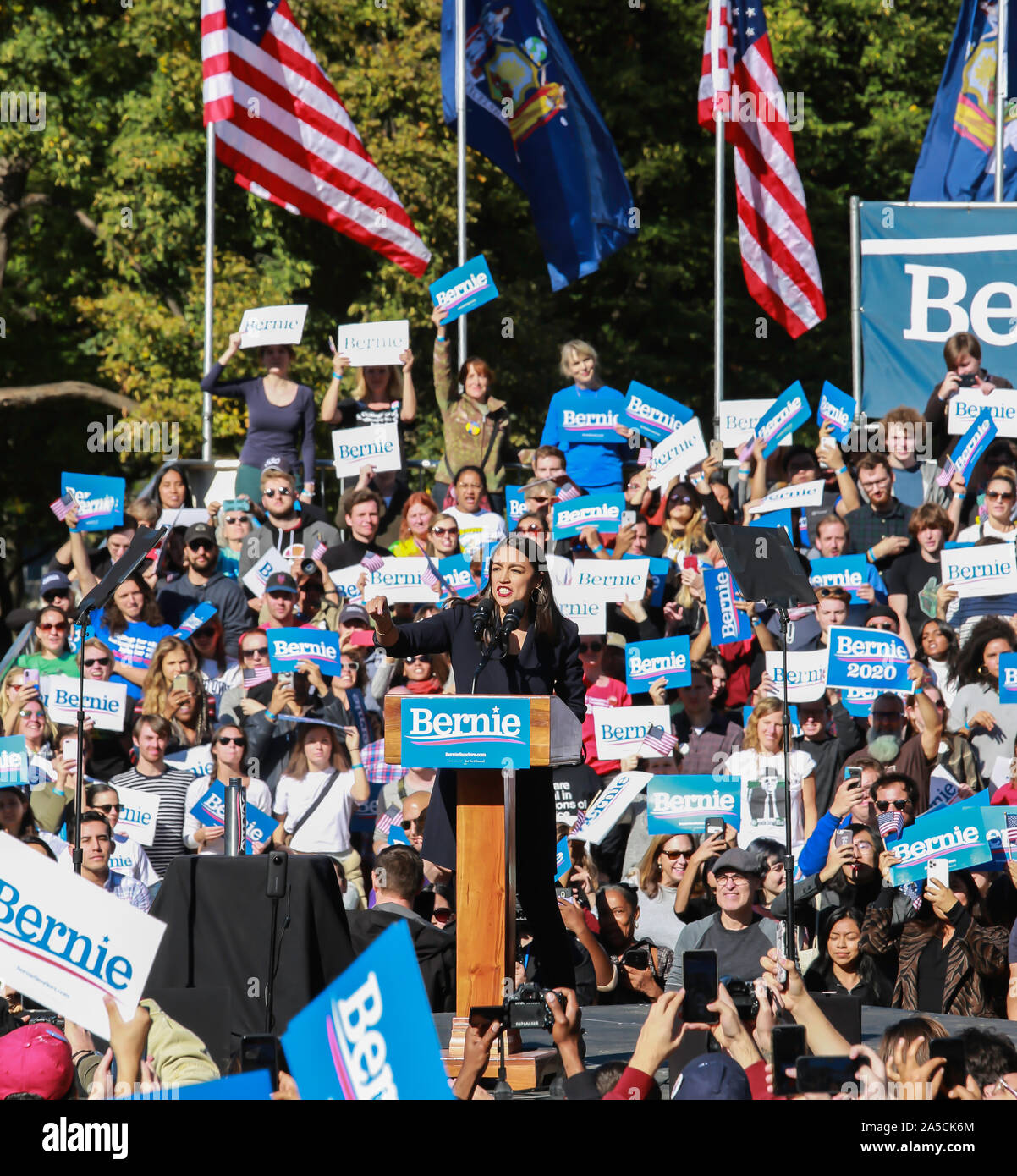 Queensbridge Park, Queens, New York, USA - October 19, 2019: huge ...