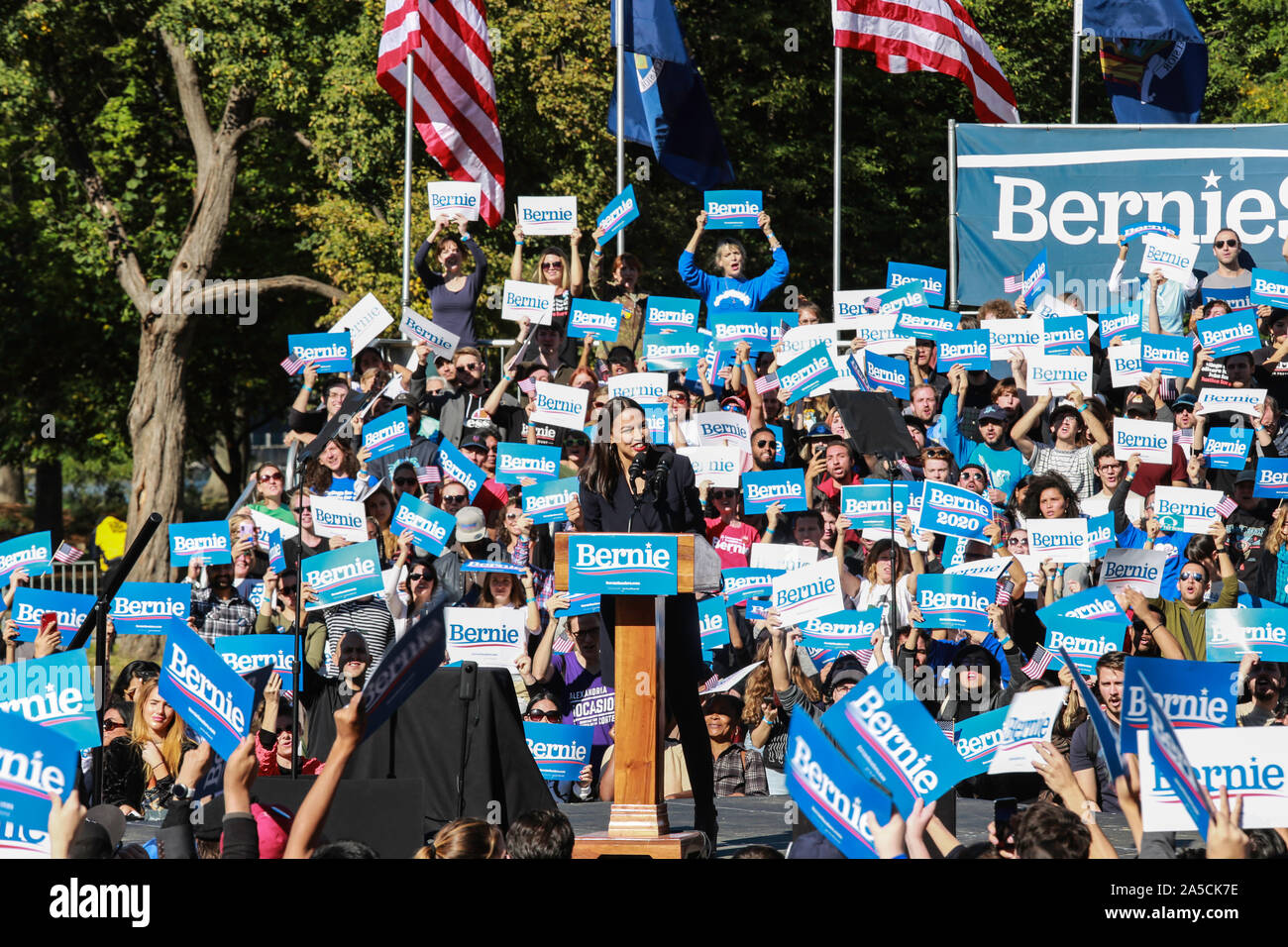 Queensbridge Park, Queens, New York, USA - October 19, 2019: huge ...