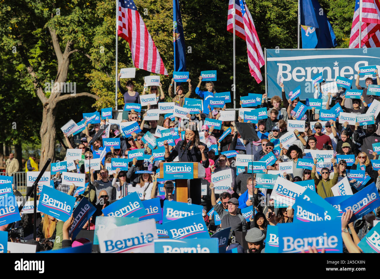 Queensbridge Park, Queens, New York, USA - October 19, 2019: huge ...