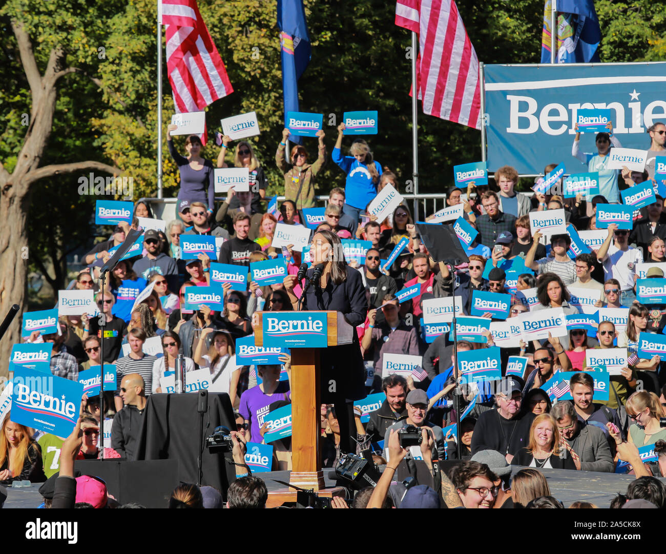 Queensbridge Park, Queens, New York, USA - October 19, 2019: huge ...