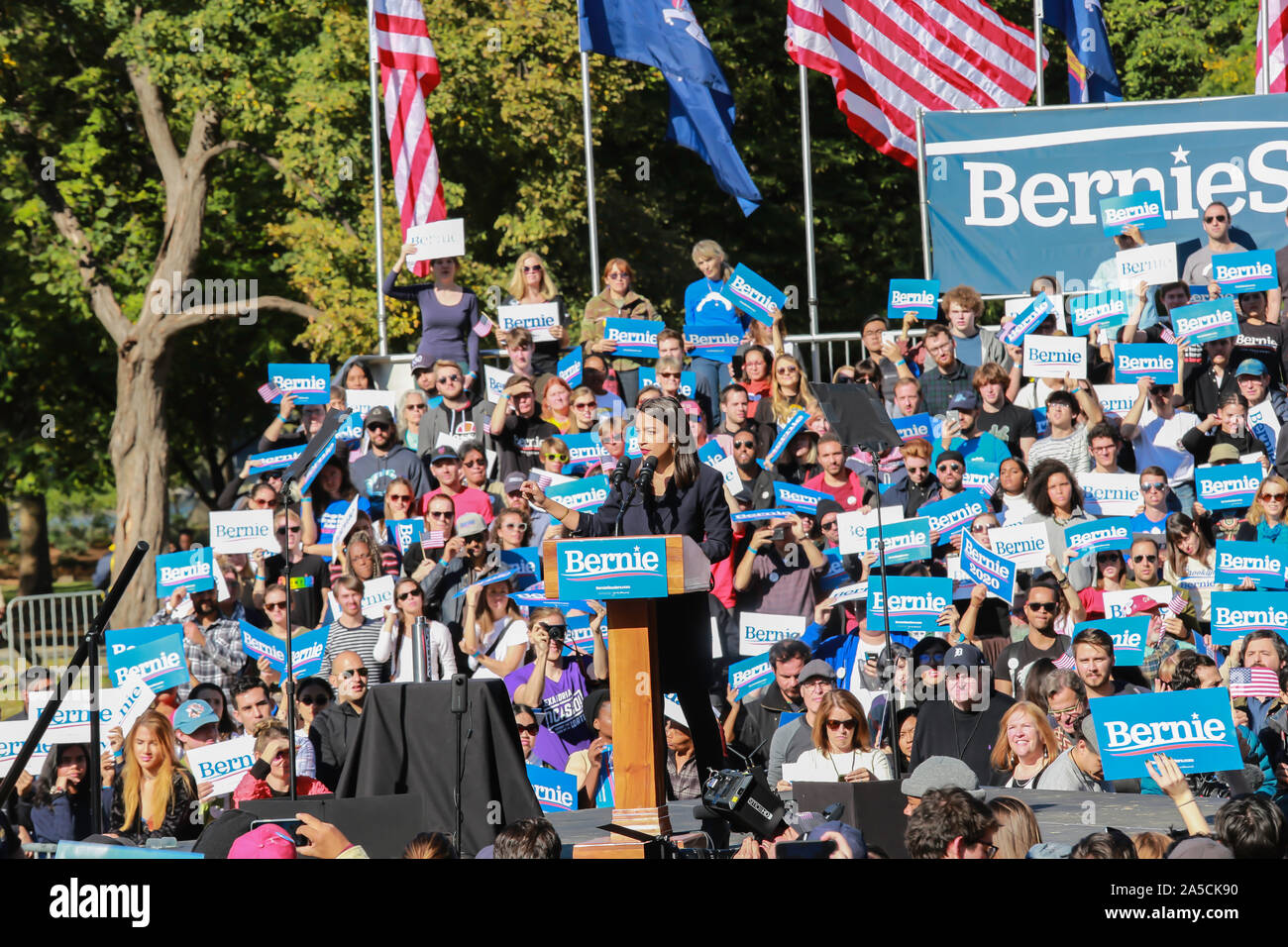 Queensbridge Park, Queens, New York, USA - October 19, 2019: huge ...