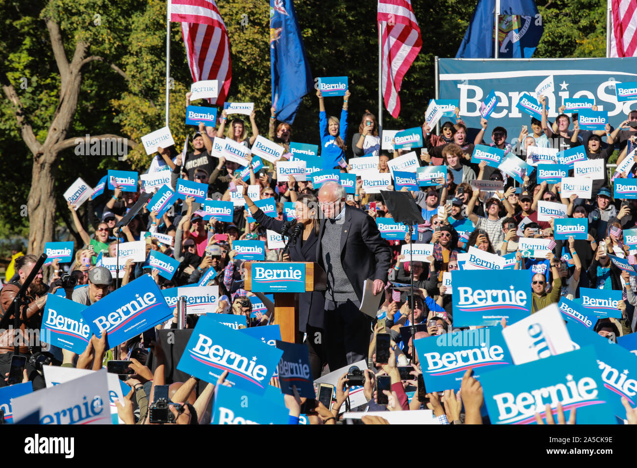 Queensbridge Park, Queens, New York, USA - October 19, 2019: huge ...