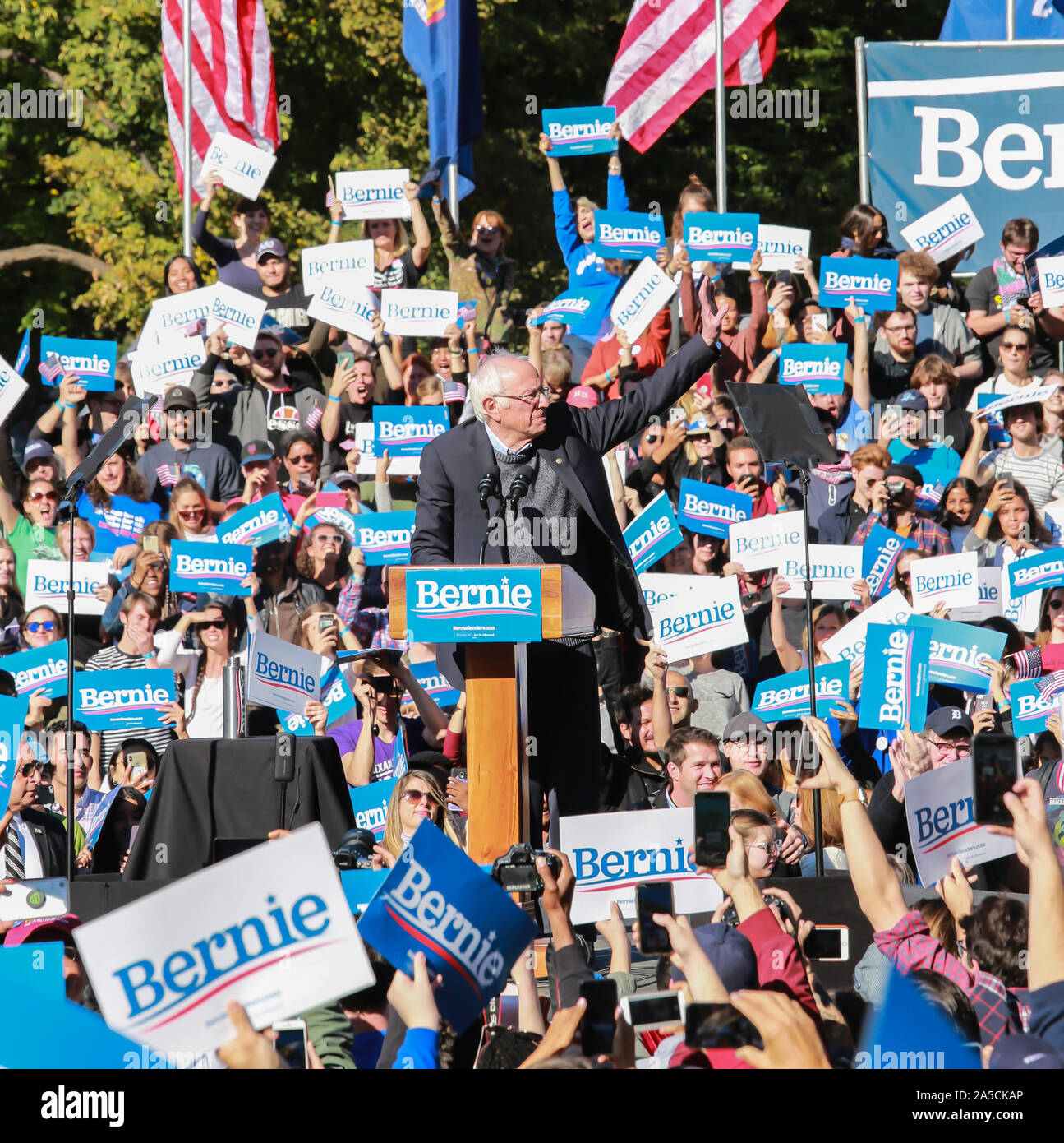 Queensbridge Park, Queens, New York, USA - October 19, 2019: huge ...