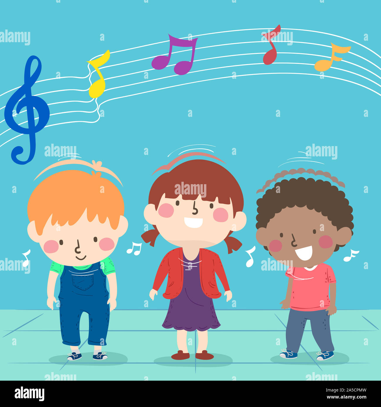 Music Clipart For Kids Illustration Of Kids Nodding Their Heads To The