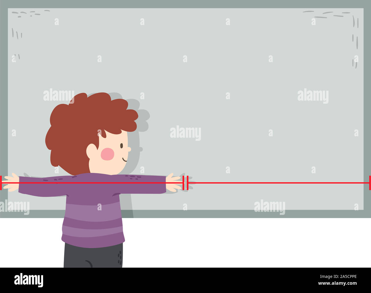 Illustration of a Kid Boy Showing Fathom, an Arbitrary Non Standard ...